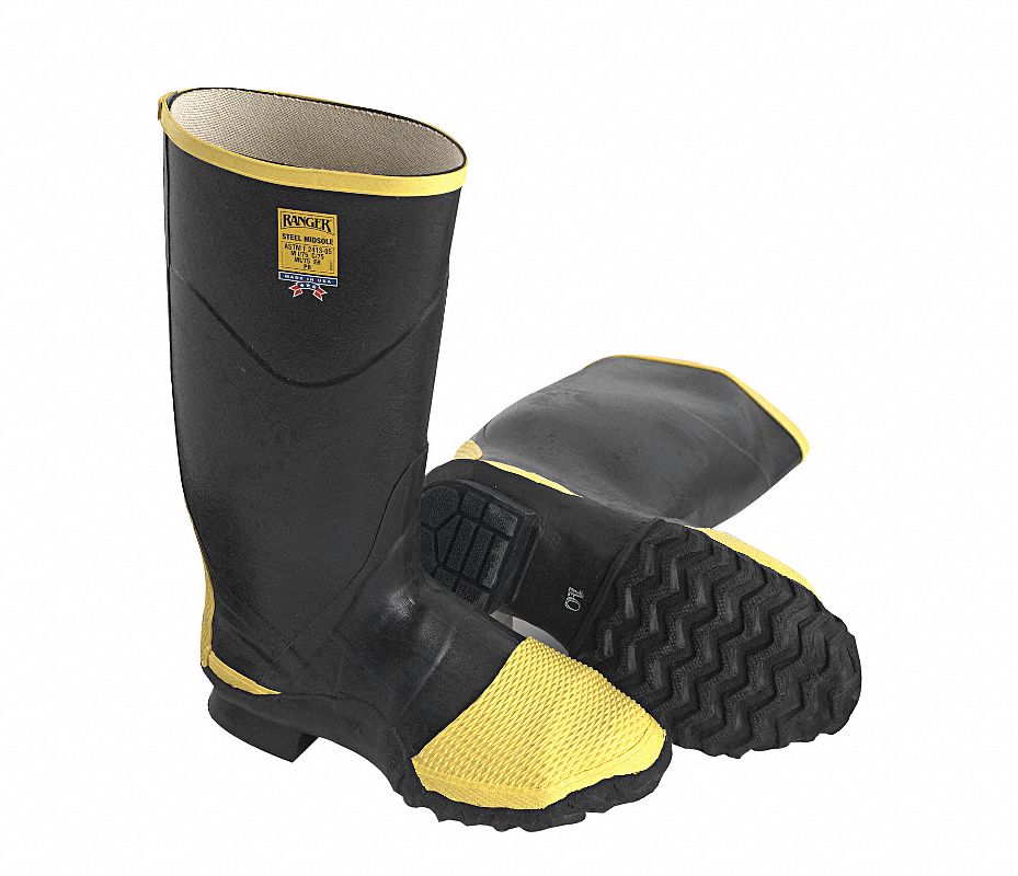 RANGER BY HONEYWELL Botas Hasta la Rodilla de Caucho con puntera de Acero Hombre Talla 9 Negro ...