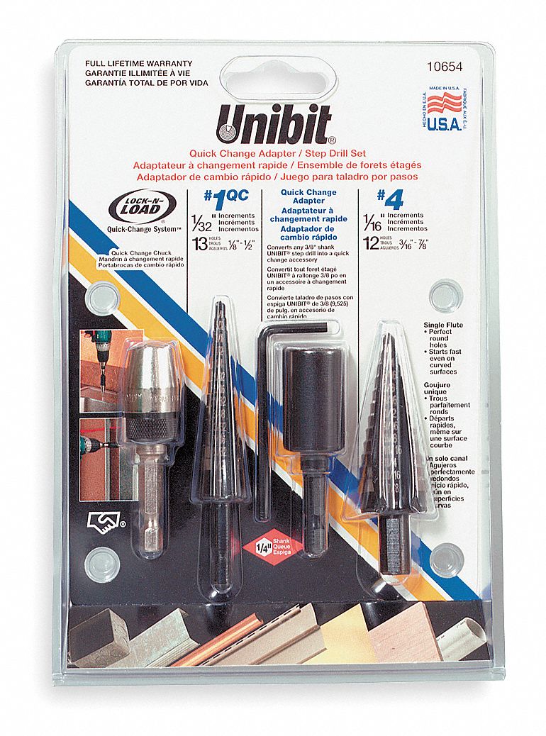 Quick Change Step Drill Set - Grainger