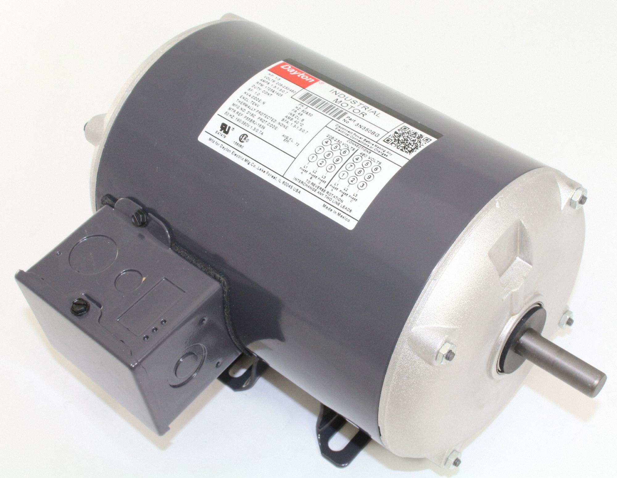 DAYTON General Purpose Motor: Totally Enclosed Nonventilated, Rigid ...
