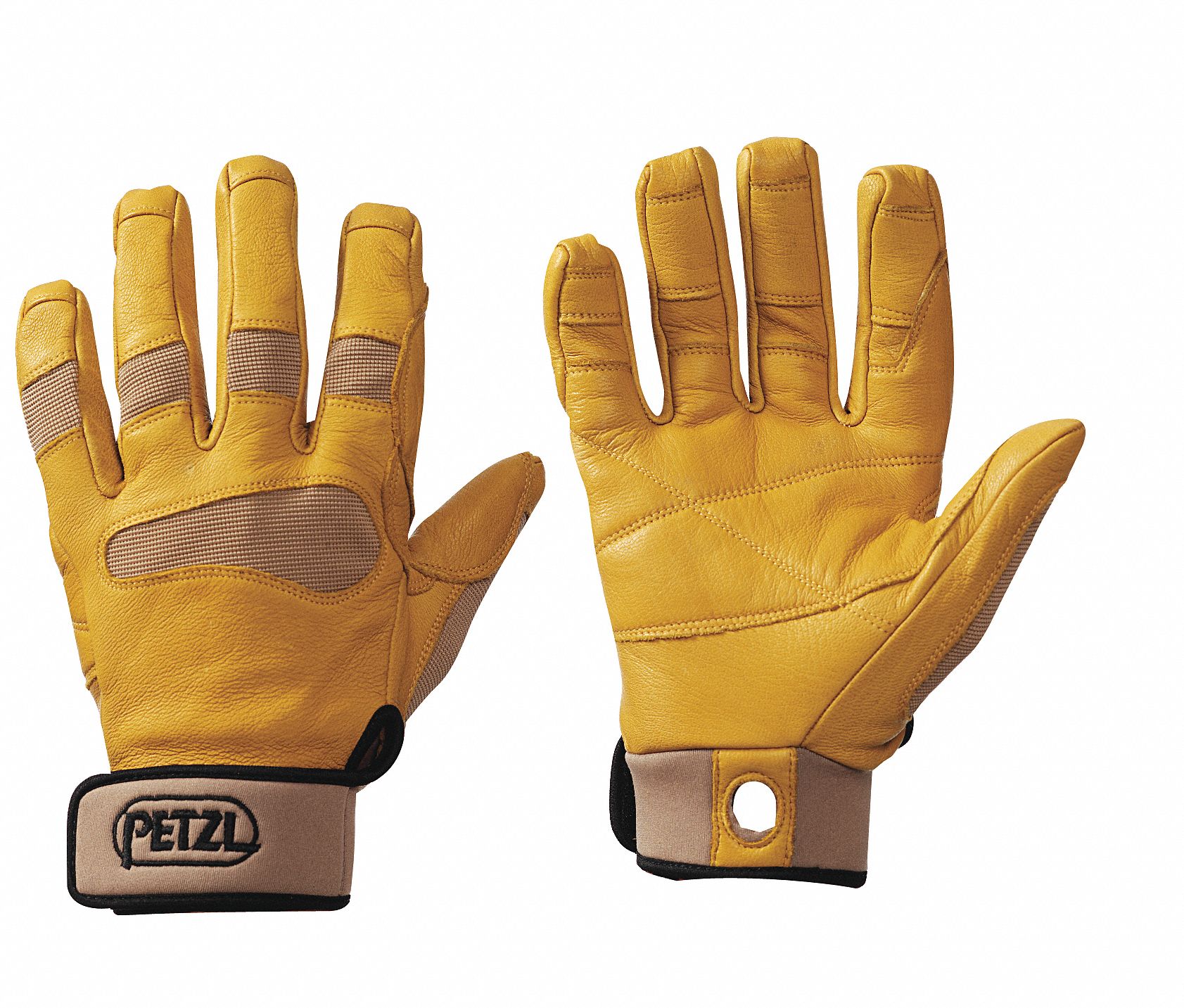 PETZL Rappelling Glove, Goatskin Leather Palm Material, L, Beige, 1 PR ...