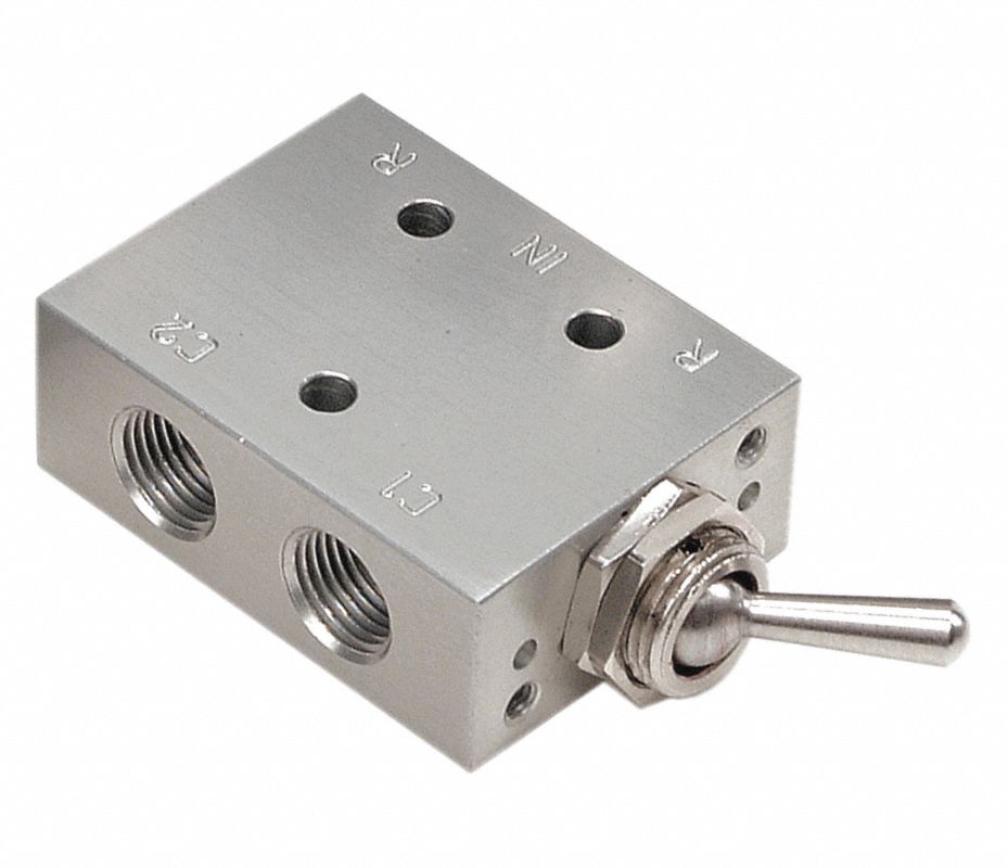 ARO Válvula Manuales para Control del Aire , 1/8" con 4 Vias , 2 ...