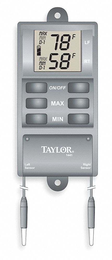 TAYLOR Digital Thermometer: Indoor/Outdoor, Temp - 3NE56|1441E - Grainger
