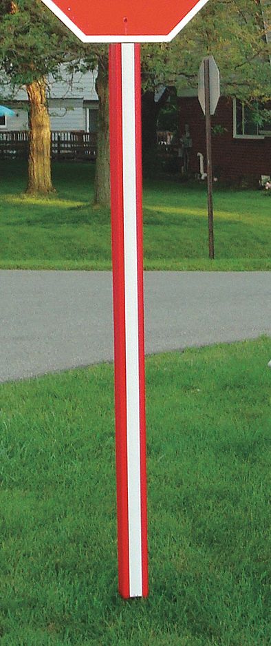 2 lb U-Channel Posts Compatible Sign Post, 7 ft Ht, U-Channel Cover ...