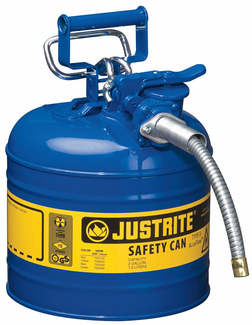 Safety Can,Type 2,Blue,1.5 Gallon - Grainger