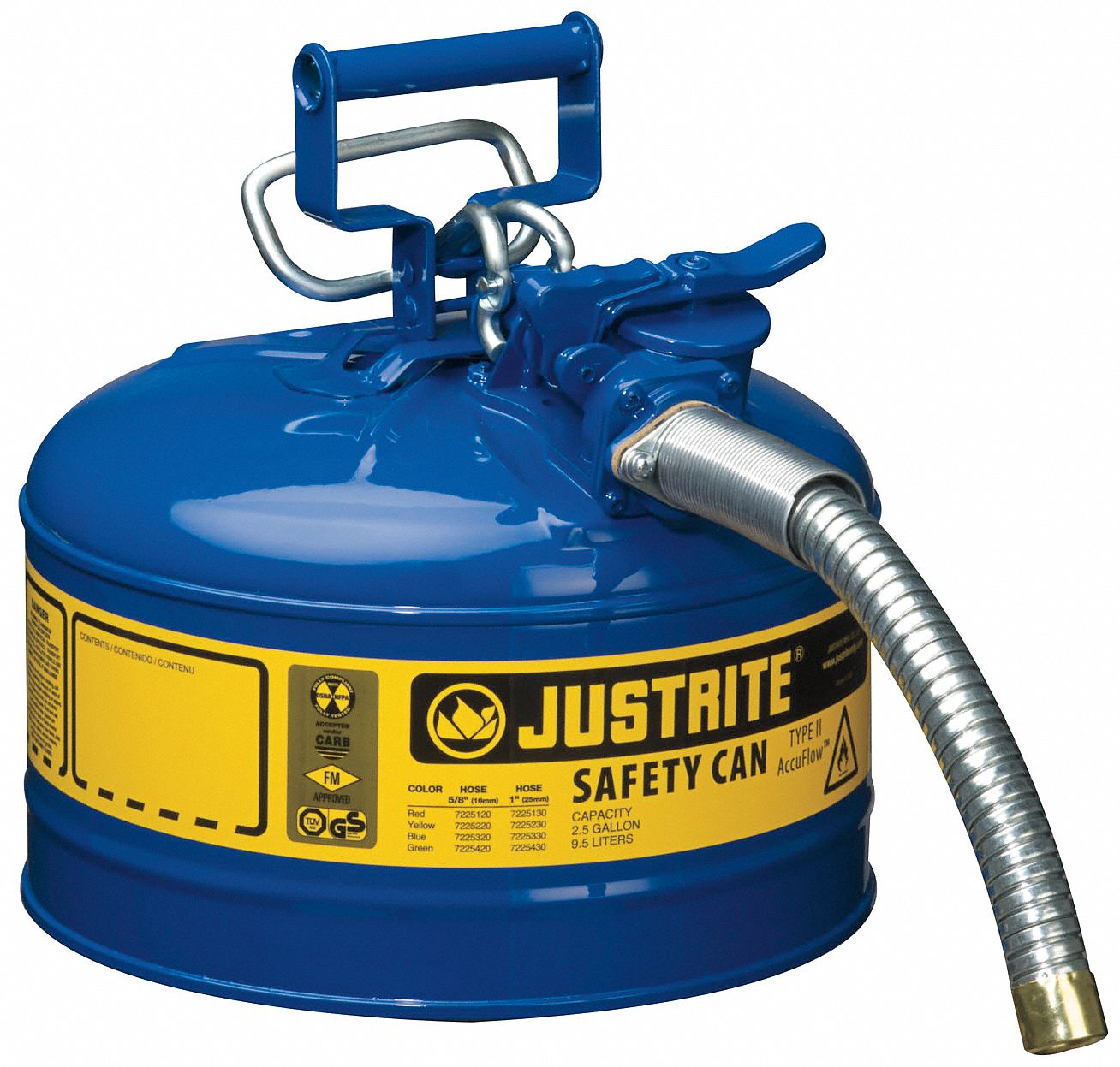 Safety Can,Type 2,Blue,3 Gallon - Grainger