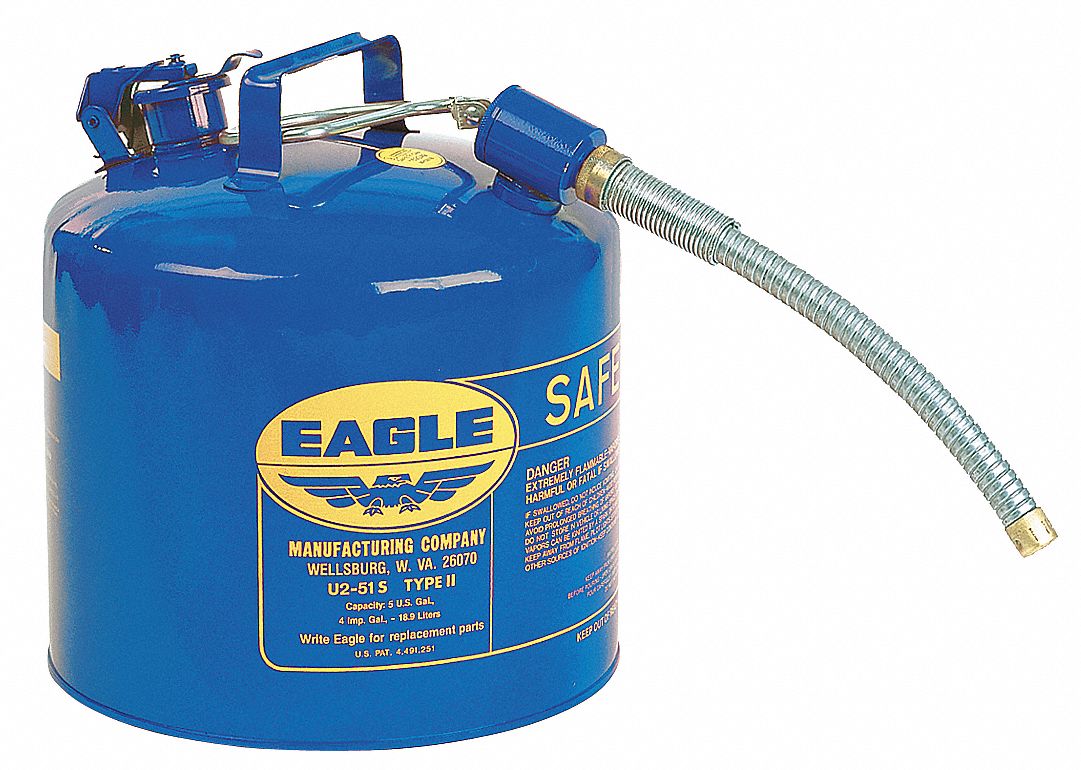 EAGLE, For Use With Kerosene, 5 gal Capacity, Type II Safety Can - 3NKU7|U251SB - Grainger