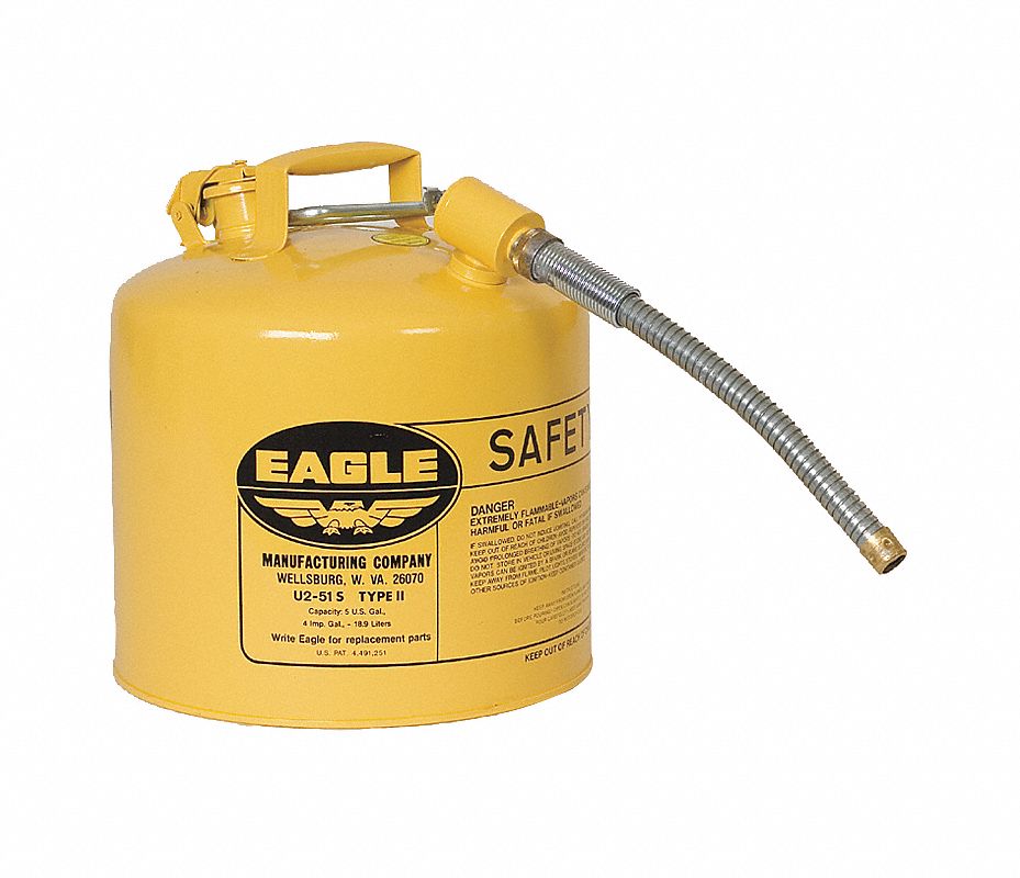 EAGLE Bidón de Seguridad Tipo II 5 gal. Amarillo para Diésel - Bidones ...