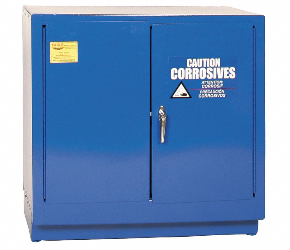 EAGLE Gabinete de Seguridad para Sustancias Corrosivas 2 puertas Azul - 3NPK9 | CRA71X ...