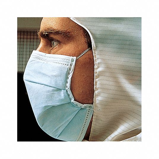 Dual, Non-Adj, Metal Nose Clip, Cleanroom Mask - 3NPT4|BM.1.12 - Grainger