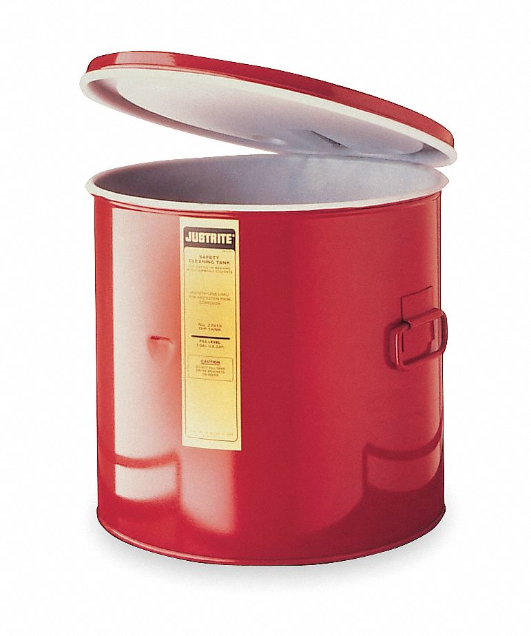 JUSTRITE, 5 gal Capacity, Red, Dip Tank - 3NPW4|27615 - Grainger JUSTRITE, 5 gal Capacity, Red, Dip Tank - 3NPW4|27615 - Grainger