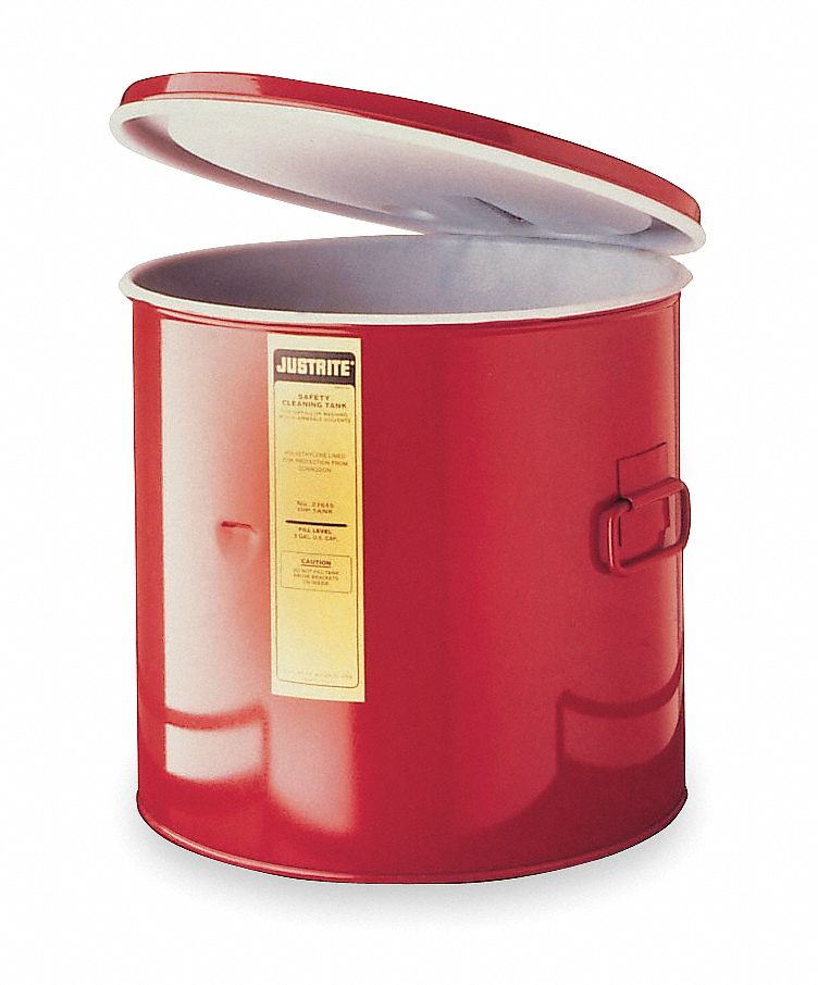 JUSTRITE, 2 gal Capacity, Red, Wash Tank - 3NPY1|27712 - Grainger