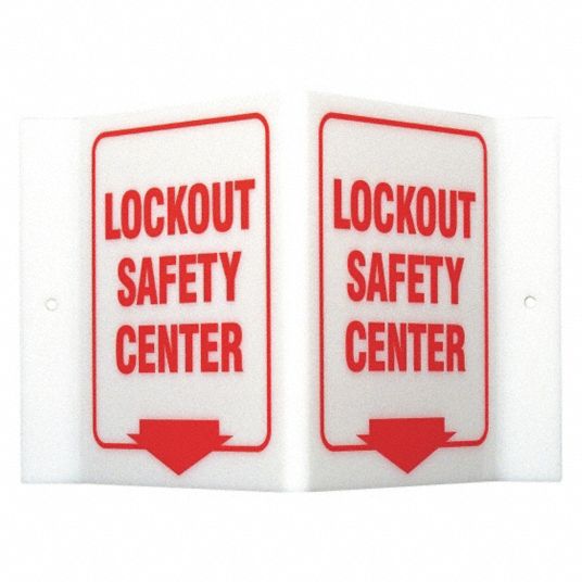 Acrylic, Mounting Holes Sign Mounting, Lockout Sign - 3NRE1|V1LS01A ...