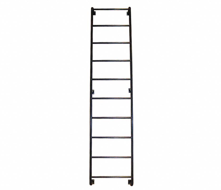 TRI-ARC Escalera Fija de Acero, 10 pies 2" Alt Total, Salida Paso ...