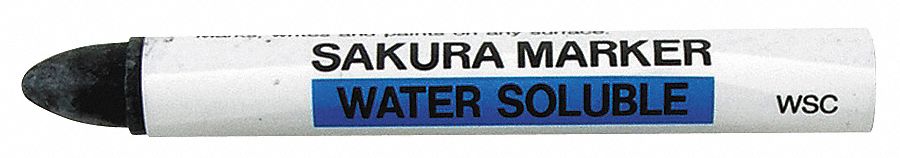 Water-Soluble Marker, Black, Marker Tip Bullet, PK 10 - Grainger