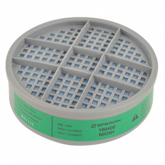 Chemical Cartridge, Green, Air Purifying Respirator Cartridge, PK 6 ...