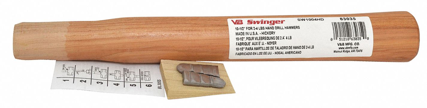 VAUGHAN 63035 Drilling Hammer Handle,10 1/2 In Hickory 3NWF4 ...