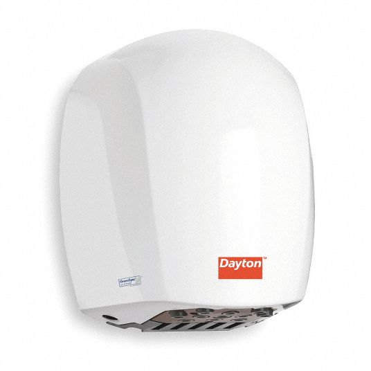 DAYTON, 12 sec Dry Time, Cast Aluminum, Hand Dryer - 3NXE5|3NXE5 - Grainger