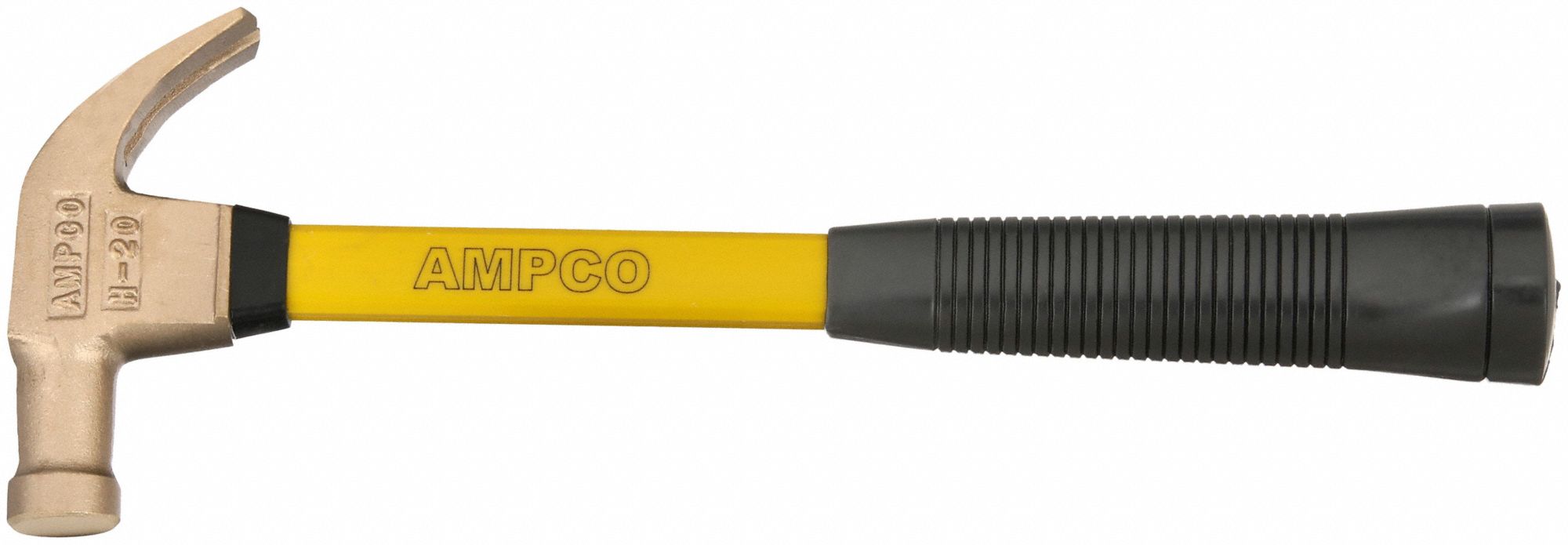 Aluminum Bronze, Ribbed Grip, Curved Claw Hammer - 3NY48|H-20FG - Grainger