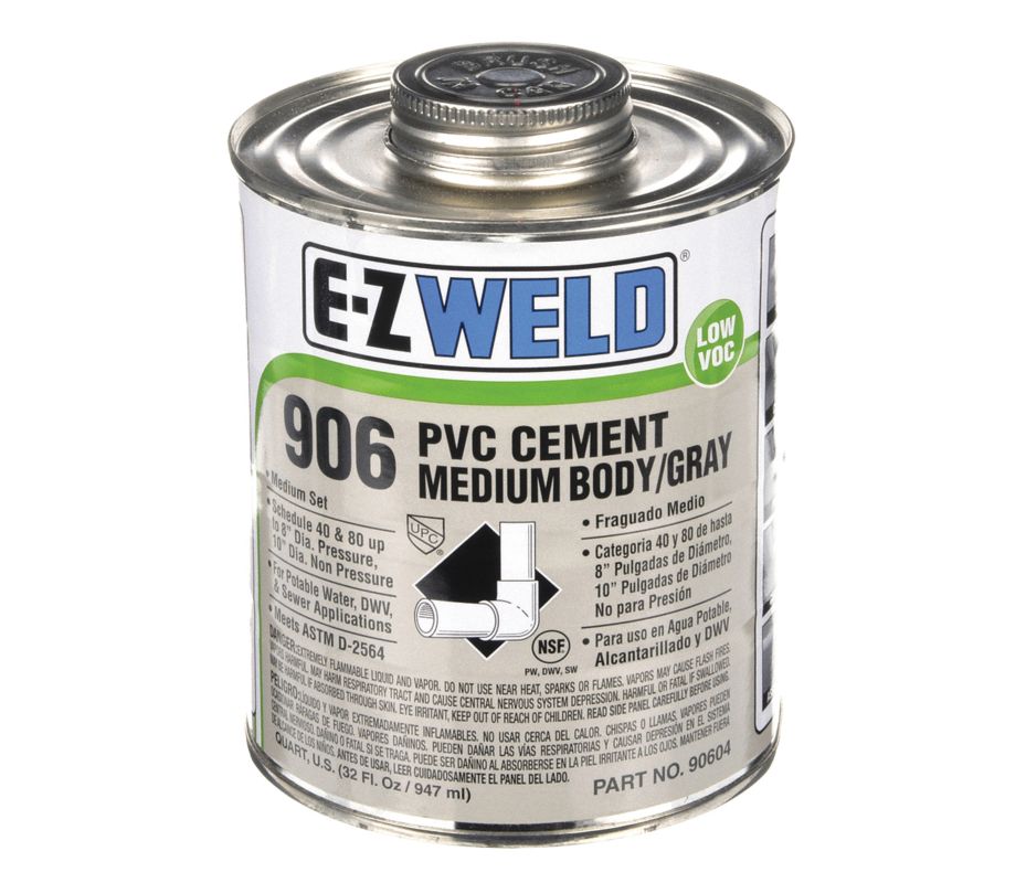 EZ WELD Cementro ed PVC de Uso Pesado, Gris, Tamaño (Oz.) 32, para ...