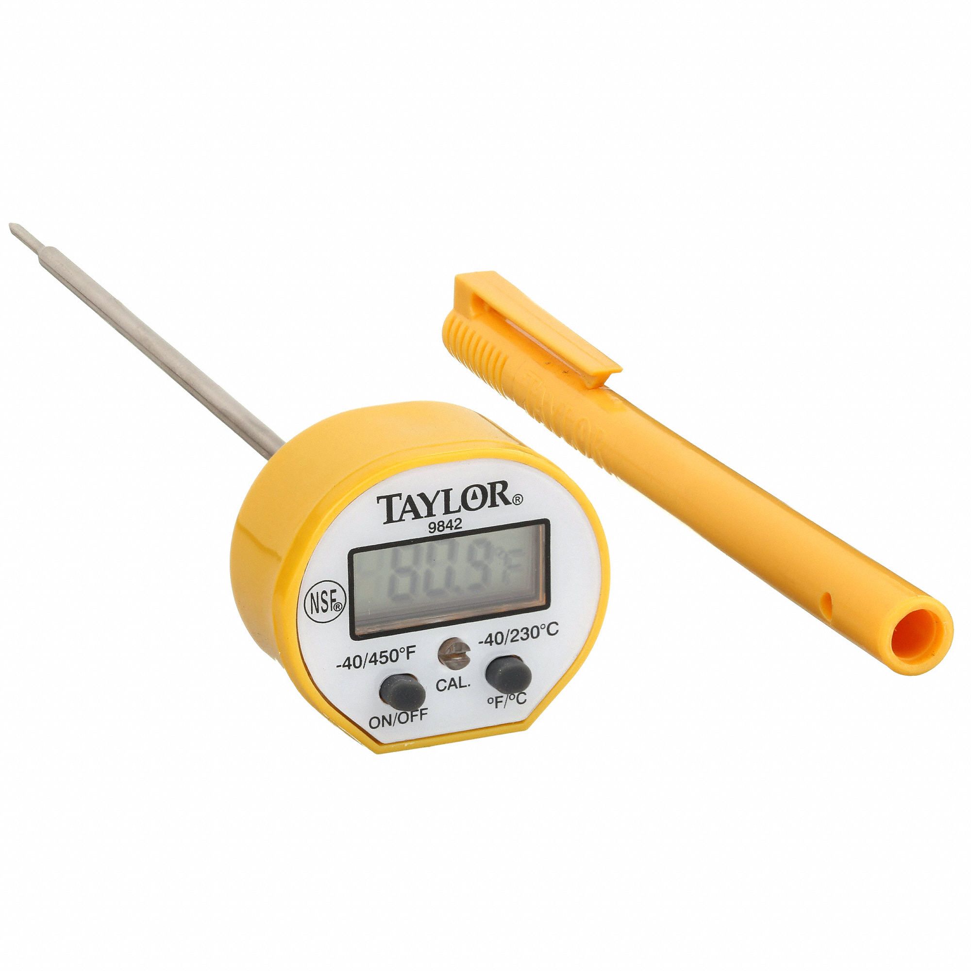 TAYLOR Digital Food Service Thermometer: Stem Thermometer, -40° to 450 ...