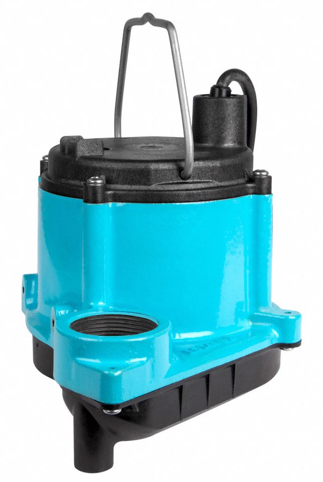 LITTLE GIANT Submersible Sump Pump: 1/3, No Switch Included, 29 gpm ...