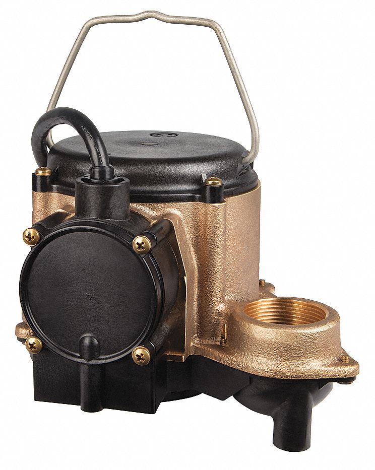 LITTLE GIANT, 4/10, Diaphragm, Submersible Sump Pump - 3P641|508357 ...