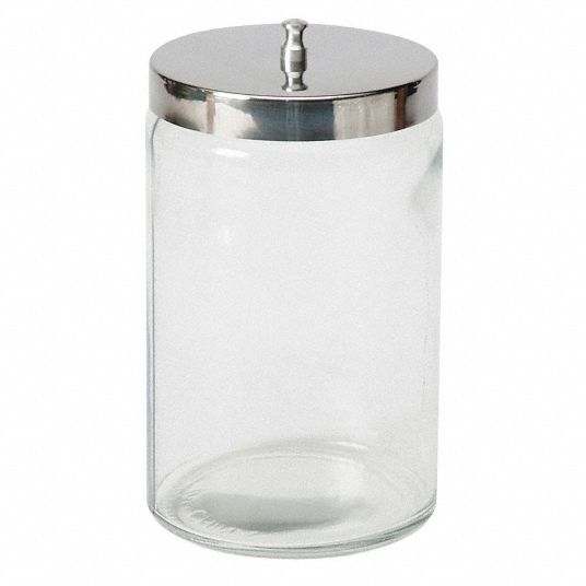 Sundry Jar with Lid, Glass, 1 EA - Grainger