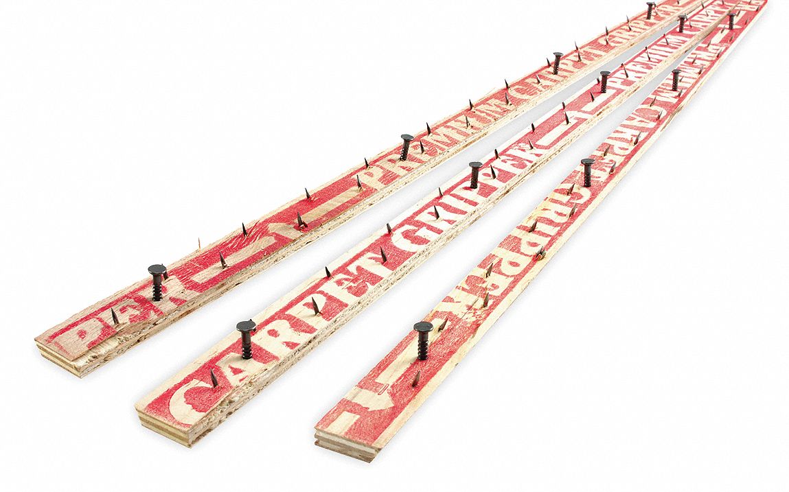 Natural Carpet Tack Strip, Natural Finish, Smooth with Nails, Width 1 1 ...