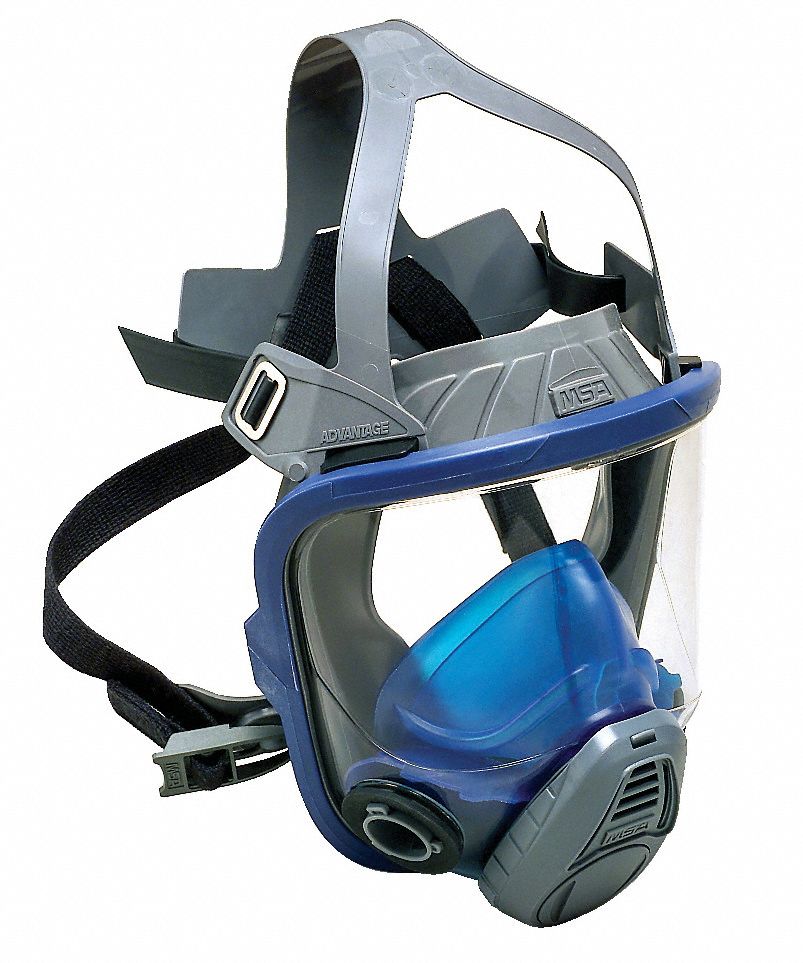 MSA Full Face Respirator: Silicone, Bayonet, M Mask Size, Silicone ...