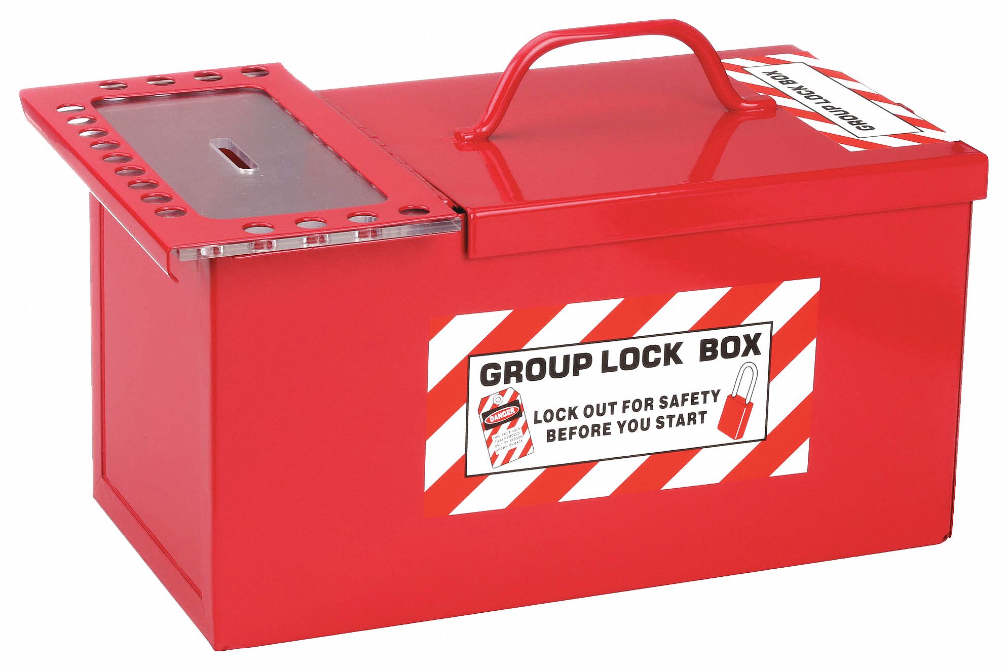 BRADY, Steel, Red, Group Lockout Box - 3PDE3|105716 - Grainger