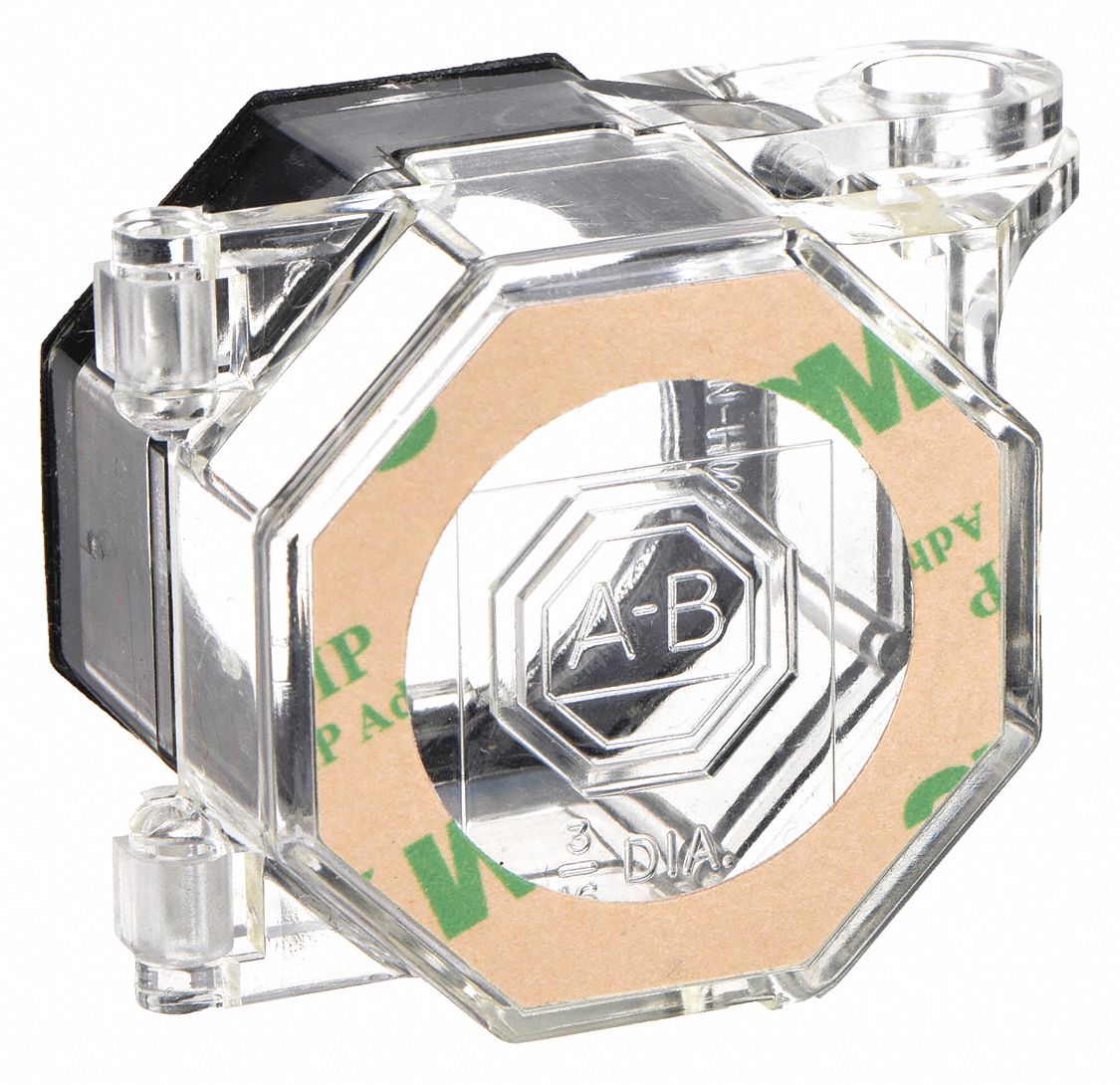 BRADY, For 1.2 in Max Button Dia, Clear, Push Button Lockout - 3PDE5 ...