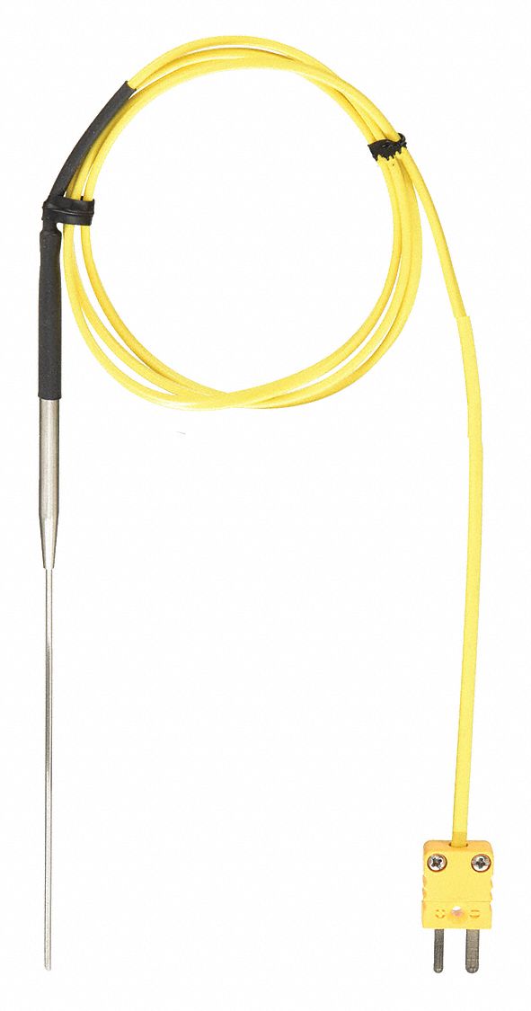 Thermocouple, 1/16 in x 4 in Probe, Immersion Temperature Probe - 3PEW4 ...