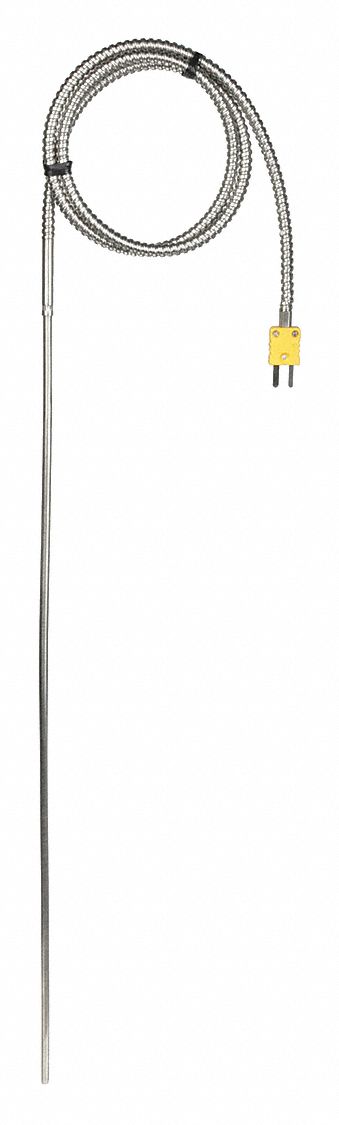 Thermocouple, 3/16 in x 24 in Probe, Immersion Temperature Probe ...