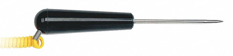 COOPER ATKINS Penetration Temperature Probe: Thermocouple, Type K, 3/16 ...