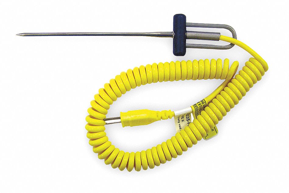 COOPER ATKINS Penetration Temperature Probe: Thermocouple, Type K, 3/16 ...