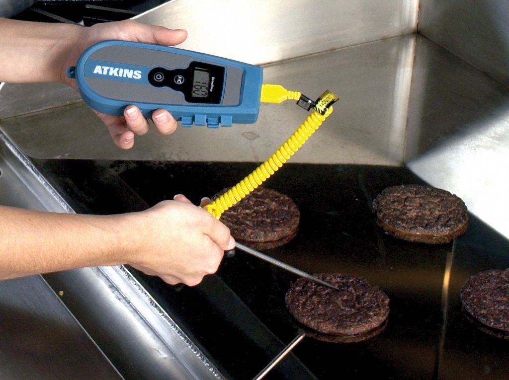 COOPER ATKINS Penetration Temperature Probe: Thermocouple, Type K, 3/16 ...