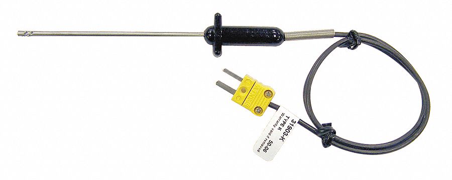 COOPER ATKINS Air Temperature Probe: Thermocouple, Type K, 1/8 in x 4 ...