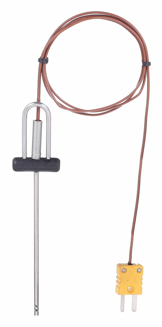 COOPER ATKINS, -328°F to 400°F /-200°C to 205°C, 4 in Probe Lg, Air ...