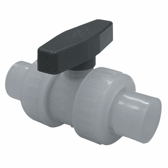 ORION Ball Valve, Polypropylene, Inline True Union, 2-Piece, Pipe Size ...