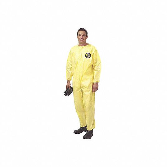 KAPPLER Collared Chemical Resistant Coveralls - 3PLG1|Z1S412 4X - Grainger