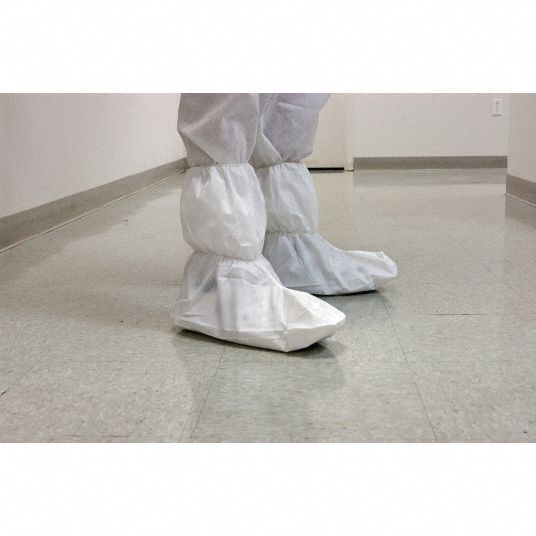 Shoe Covers, Universal, White, PK 25 - Grainger