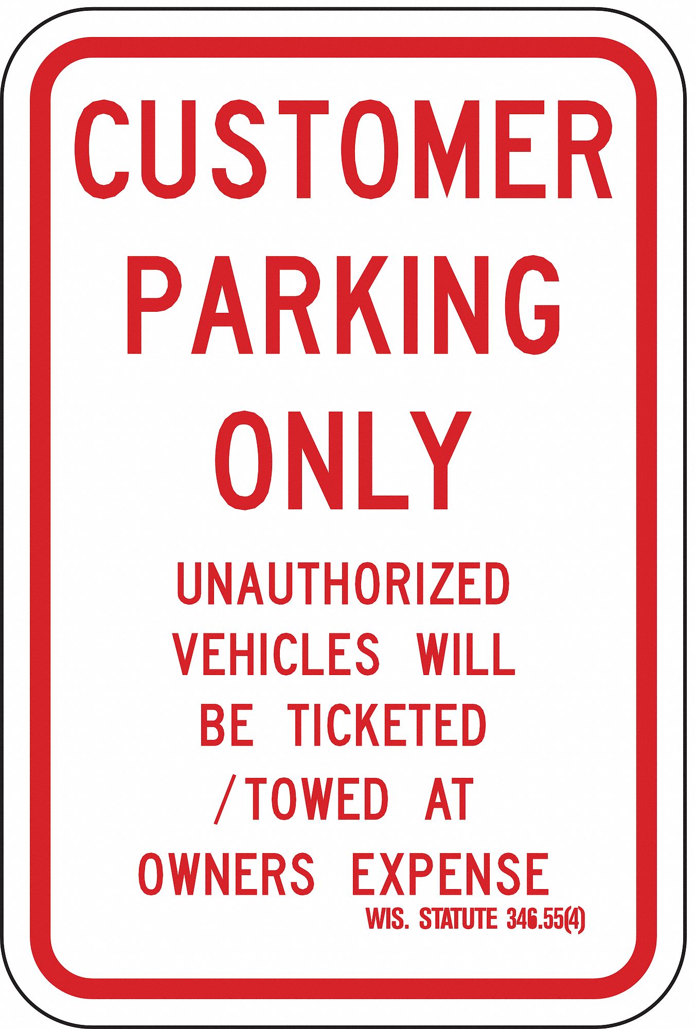 18 in x 12 in Nominal Sign Size, Aluminum, Parking Sign - 3PLZ2|RP-017 ...