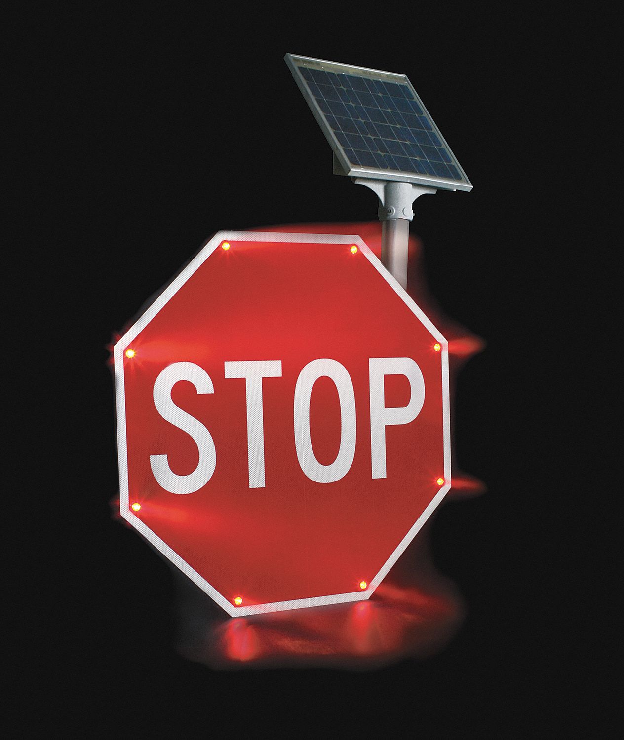 TRAFFIC Sign STOP Red/White 30H x 30W - Grainger