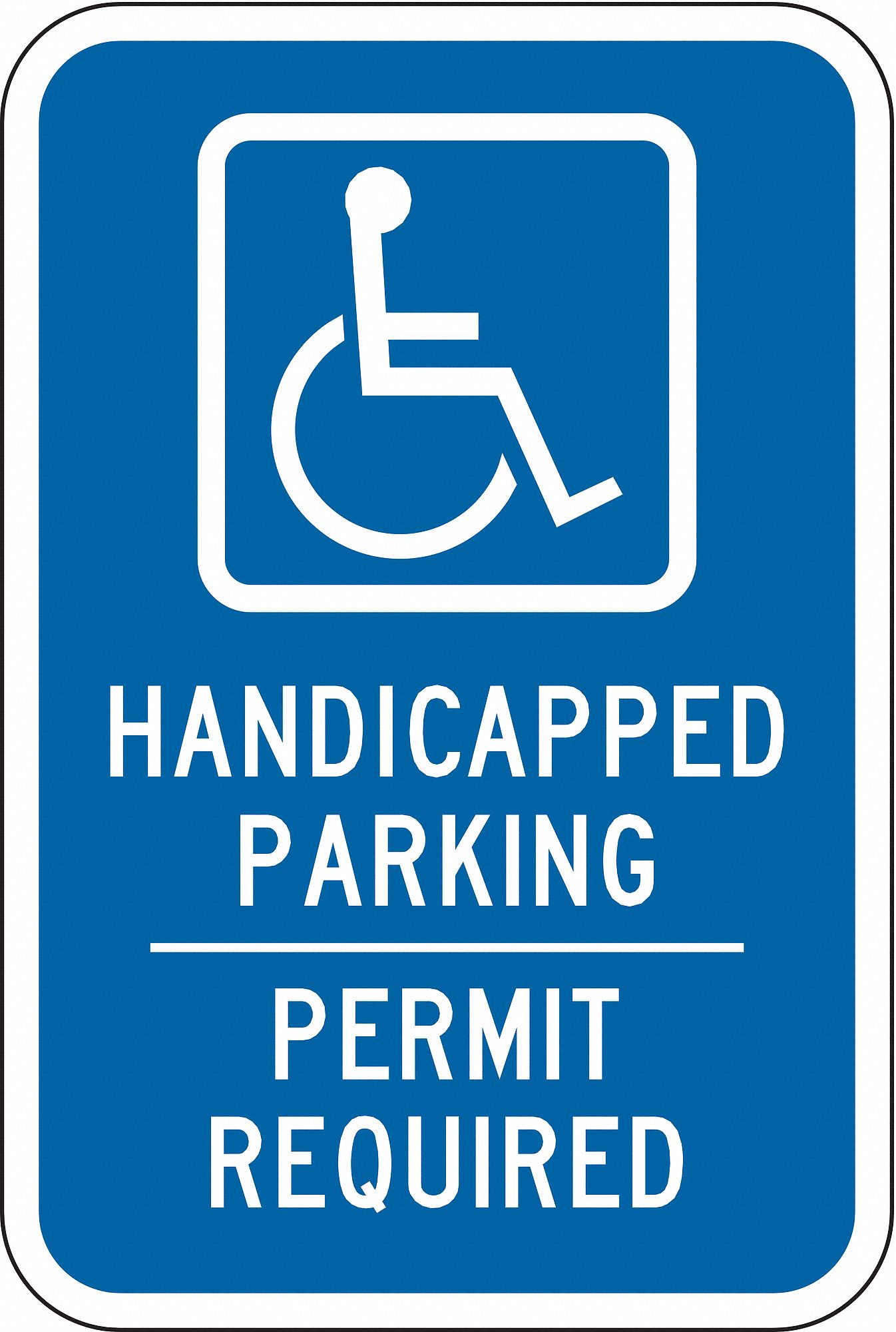 Handicap Parking Sign, MUTCD Code G-53, Retroreflective Grade High ...