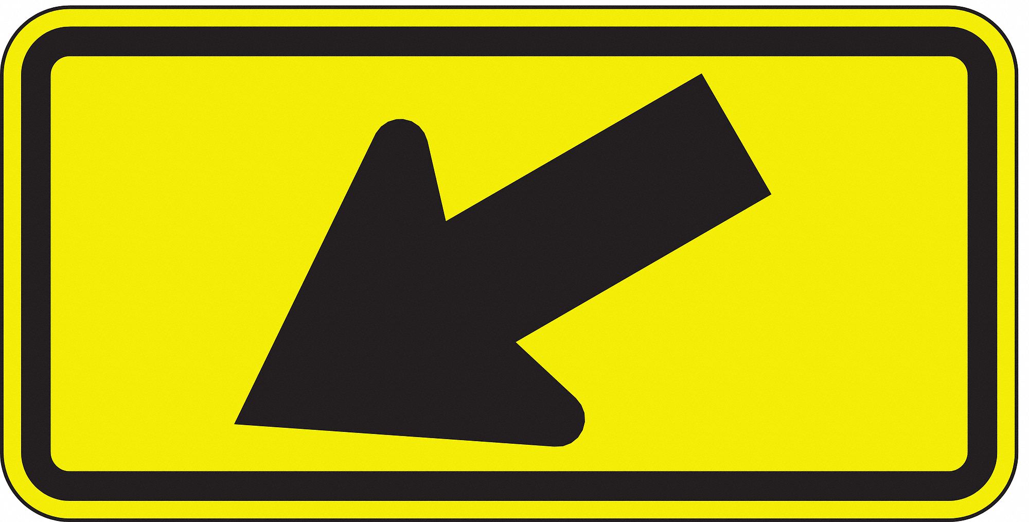 24 in x 12 in Nominal Sign Size, Aluminum, Traffic Sign - 3PME7|W16-7PL ...