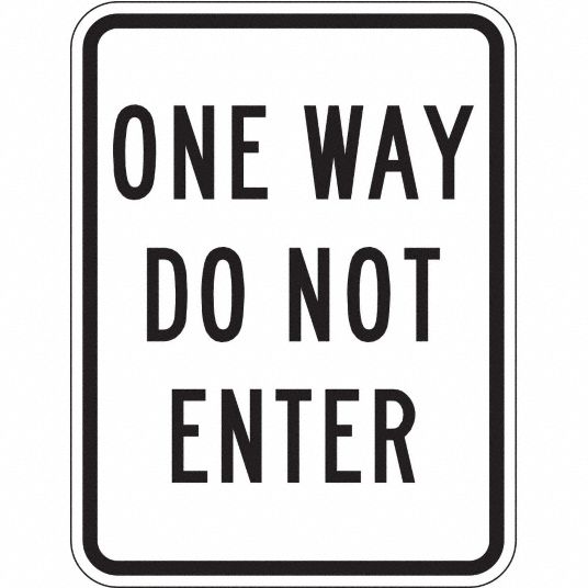 Traffic Sign, MUTCD Code R6-2A - Grainger