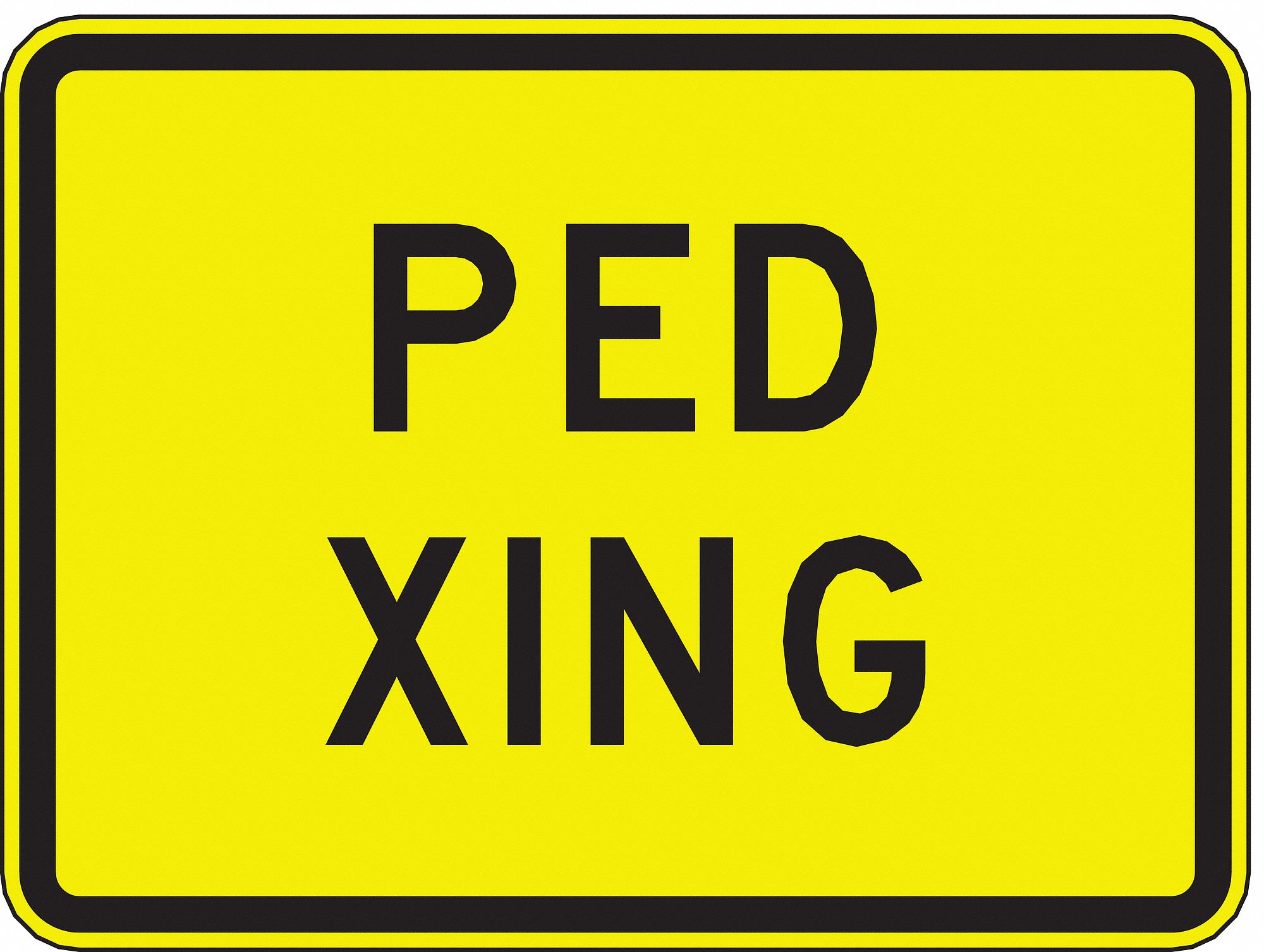 LYLE Ped Xing Traffic Sign, Sign Legend Ped Xing, MUTCD Code W11-2P, 18 in x 24 in - 3PML6|W11 ...