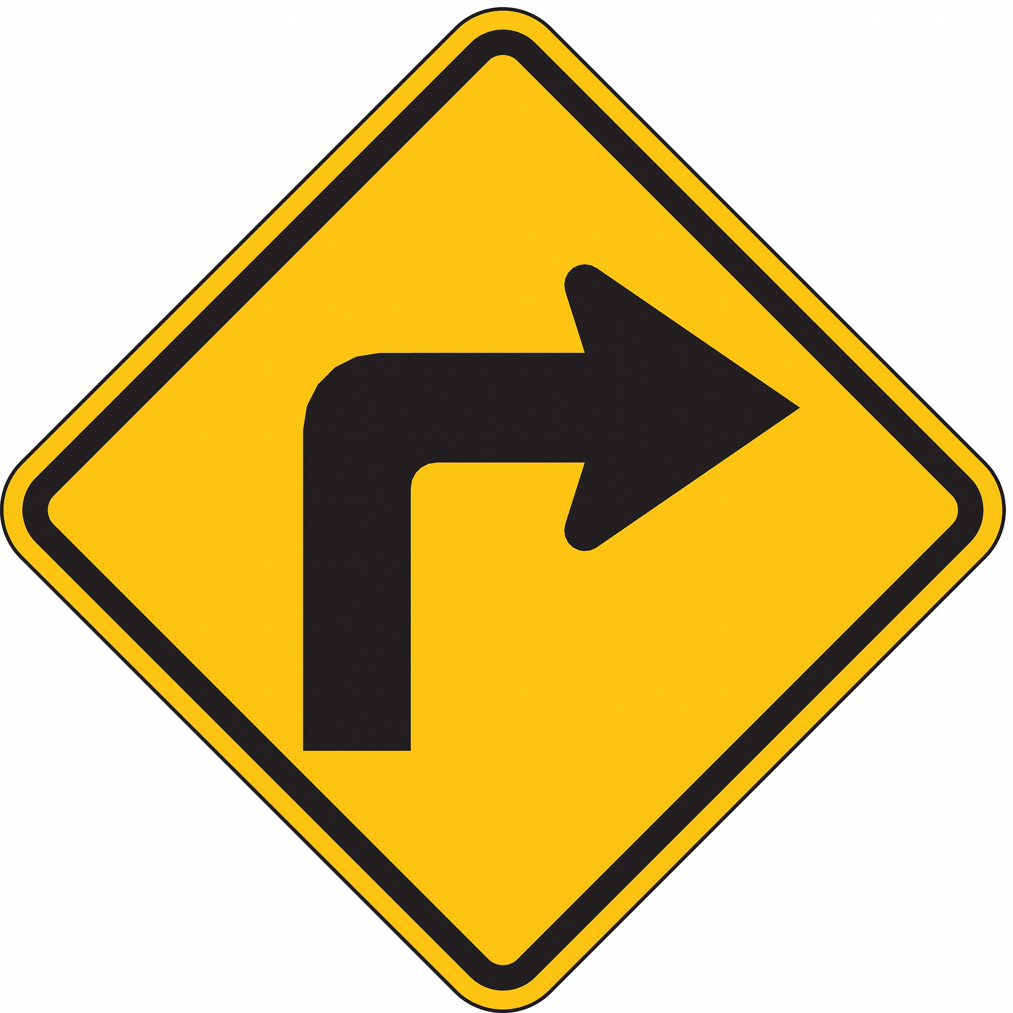 24 in x 24 in Nominal Sign Size, Aluminum, Traffic Sign - 3PMP7|W1-1R ... 24 in x 24 in Nominal Sign Size, Aluminum, Traffic Sign - 3PMP7|W1-1R ...