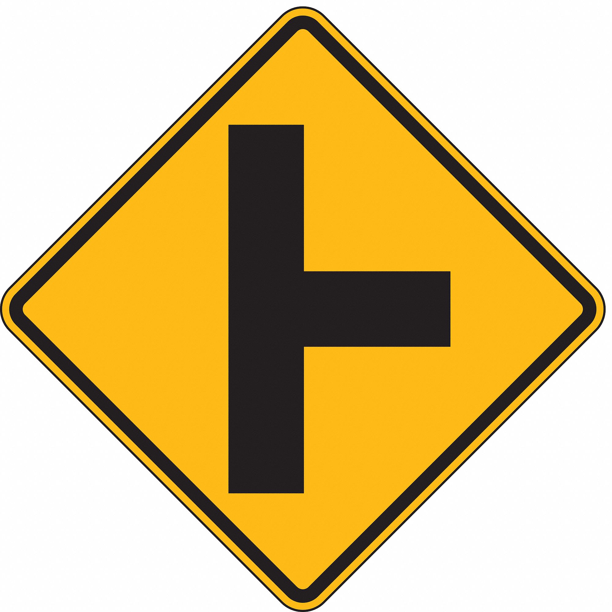 LYLE Side Road Intersection Traffic Sign, MUTCD Code W2-2, 24 in x 24 ...