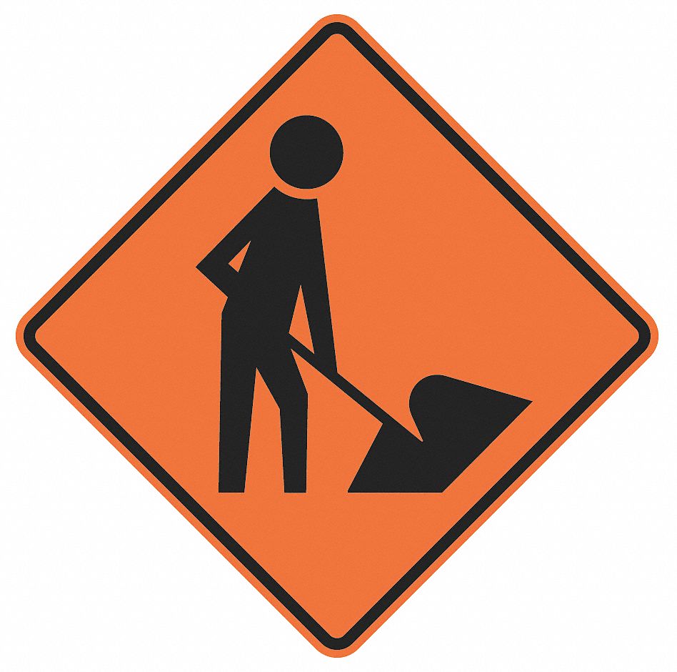 36 in x 36 in Nominal Sign Size, Aluminum, Traffic Sign - 3PMW9|W21-1A ...